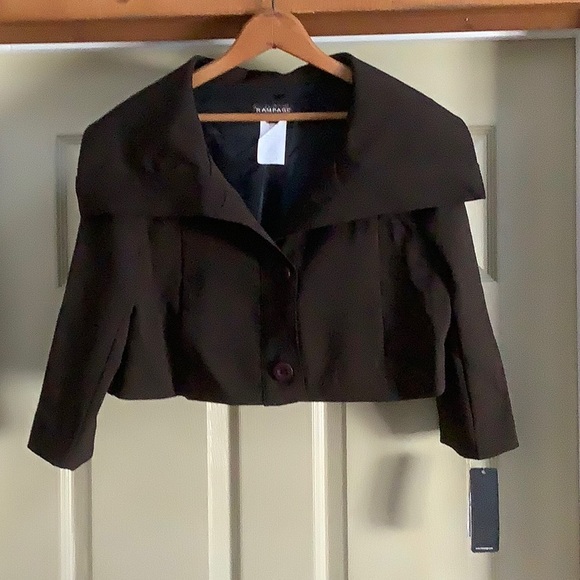 Rampage | Jackets & Coats | Nwt Rampage Cropped Brown Jacket | Poshmark